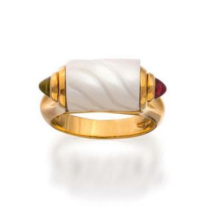Bulgari Chandra Ring with Ceramic and Tourmaline - Rings - Jewellery