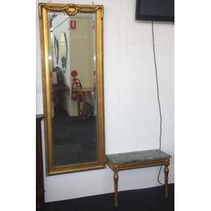 Gilt Mirror & Marble Table Set - Mirrors - Overmantlel/Wall/Consoles ...