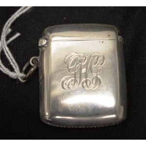 George V sterling silver vesta Birmingham 1912, monogrammed,… - Smoking ...