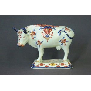 Signed Delft Cow Figure - 15cm Height - Zother - 18th Century European ...