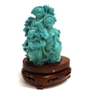 Chinese carved turquoise items - price guide and values