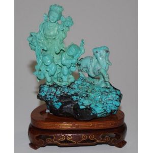Chinese carved turquoise items - price guide and values