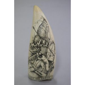 Scrimshaw whale's teeth, ivory and bone - price guide and values