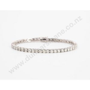 47 Stone Diamond Tennis Bracelet in White Gold - Bracelets/Bangles ...