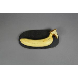 Meiji Ivory Banana Okimono with Signature on Pedestal - Ivory - Oriental