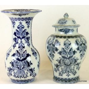 Pair of Dutch Blue and White Vases - Blue & White - Ceramics