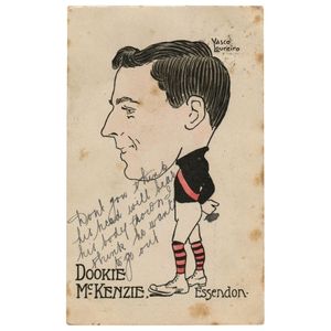 Dookie McKenzie Caricature Postcard: Essendon Footballer 1905-06 ...