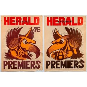 1976 and 1978 Hawthorn Weg Premiership Posters with Minor Flaws ...