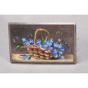 Russian Enamel Forget-Me-Not Brooch - Brooches - Jewellery