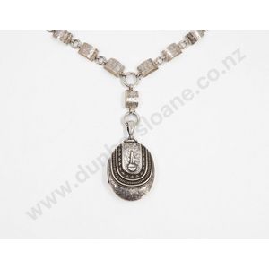 Victorian Gothic Silver Locket and Collar - Pendants/Lockets - Jewellery
