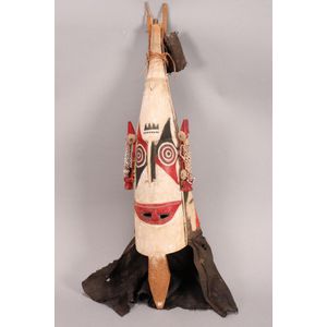 Witu Islands Dance Mask with Shell Accents - New Guinean - Tribal