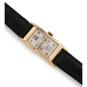 Glycine Gold and Diamond Rectangular Wristwatch - Watches - Wrist ...