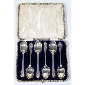 Sterling Silver Golf Club Teaspoons by Walker & Hall - Sporting - Golf ...