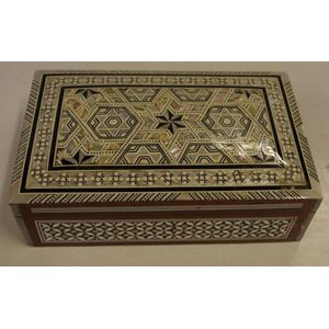 Inlaid Box: Ornate Design, 12x20cm - Boxes - Writing, Sewing, etc ...