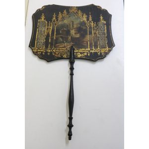 Victorian Hand-Painted Face Screen - Papier mache - small objects ...