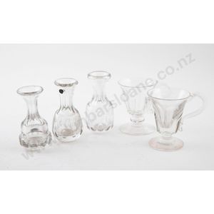 Victorian Glass Measure and Custard Cups - British - Victorian - Glass