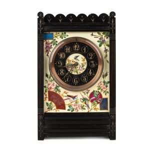 Japonisme Mantel Clock with Porcelain Front - Clocks - Marble & Slate ...