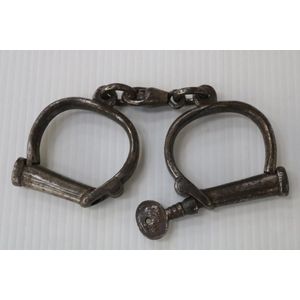 Convict handcuffs and manacles, Australian Colonial, Port Arthur ...