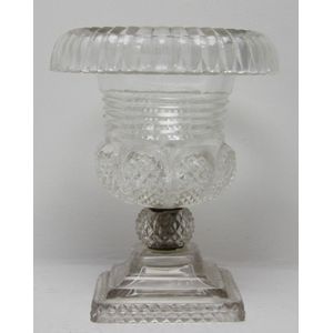 Regency Crystal Urn Vase on Plinth - 24cm - British - Victorian - Glass