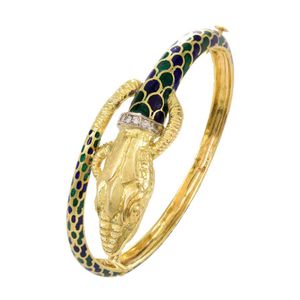 Serpent, snake motif bangle - price guide and values