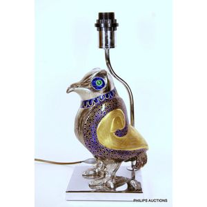 French Ceramic Bird Lamp Base - Zother - Lighting