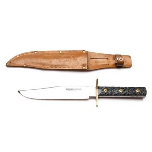 German Solingen Hunting Knife in Leather Sheath - Edged Weapons ...