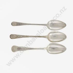 Set of 7 Sterling Silver Fiddle Pattern Dessert and Tableware ...