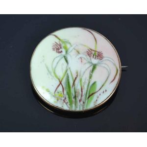 May Creeth (Australia), hand painted jewellery and ceramics, late 19th ...