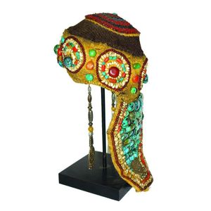 Ornate jewelled Tibetan hats, caps and headdress - price guide and values