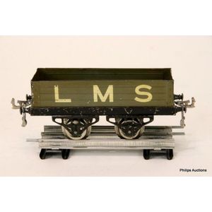 Hornby O-Gauge LMS Open Wagon, c.1950, Green, Tinplate, Rail - Railway ...