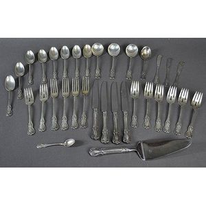 Antique Old master pattern sterling silver cutlery / flatware - price ...