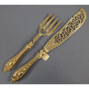 Antique sterling silver fish servers - price guide and values