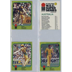 Scanlens trading cards cricket and cricketers - price guide and values