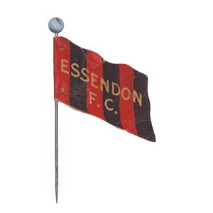1908 Essendon Football Flag with Pin - Fair/G - Cards - Cigarette ...