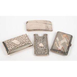 Four Antique Sterling Silver Cases, 19th/20th Century Collection - Card ...
