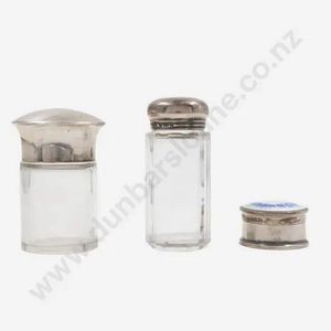 Sterling Silver Pill Box and Glass Jars Set, 1911 - Boxes, Jewellery ...