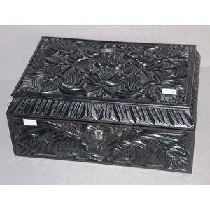 Ceylon Ebony Jewel Box with Carved Decoration, Circa 1820s - Boxes ...