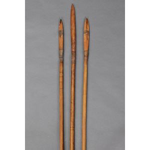 Warburton Ranges Hunting Spears: Carved Hardwood and Kangaroo Sinew ...