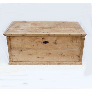 Victorian Pine Storage Box with Iron Handles - Trunks & Chests - Furniture