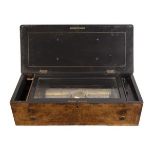 1880s Swiss Music Box in Burr Walnut Case - Musical Boxes & Automata ...
