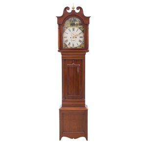 Regency Mahogany Longcase Clock with Arched Hood - Clocks - Longcase ...