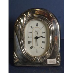 Silver Desk Clock with Quartz Movement - Clocks - Zother - Horology ...