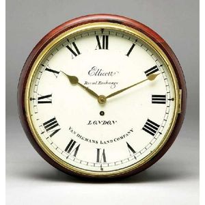 19th Century Ellicott Wall Clock with van Diemans L& Company - Clocks ...