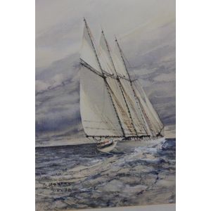 "Schooner Nancy Lee" Watercolour by B. Mearns - Watercolours, Other ...