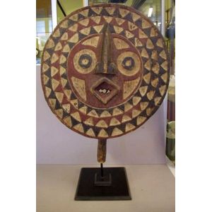 African Sun God Effigy on Stand - African - Tribal