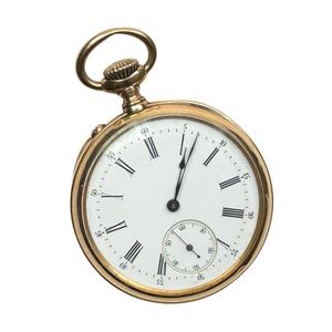 18ct Gold Fob Watch with White Dial and Roman Numerals - Watches ...