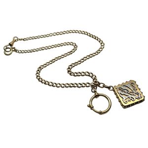 Vintage 14ct Gold Fob Chain with Monogrammed Locket - Pendants/Lockets ...