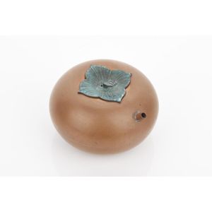 Japanese bronze melon water-dropper, 20th century, 5.5 cm diameter ...