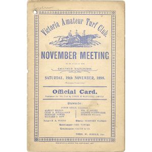 Vintage horse racing programmes and race cards - price guide and values