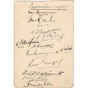 Cricket memorabilia - Australian team autographs and signatures - price ...